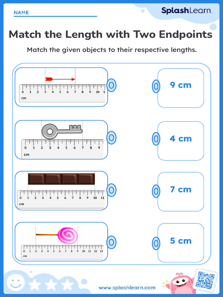 Match The Length With Two Endpoints - Worksheet | PDF