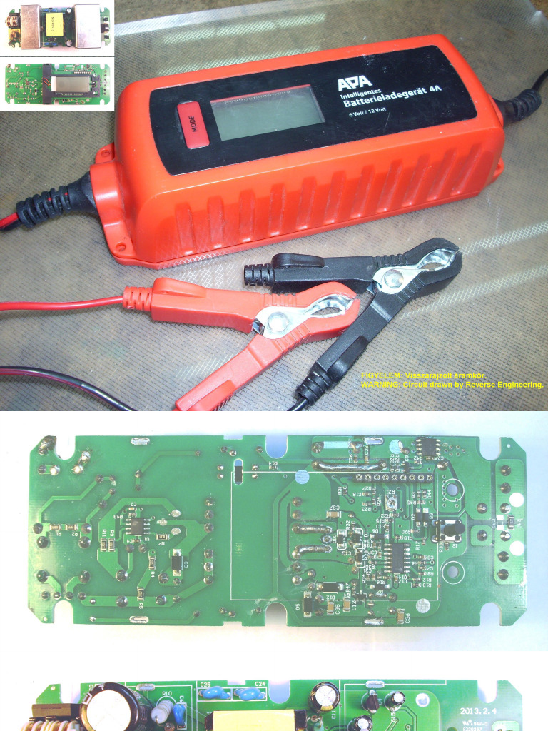 Apa 6v 12v-4a Smart Battery Charger SCH | PDF