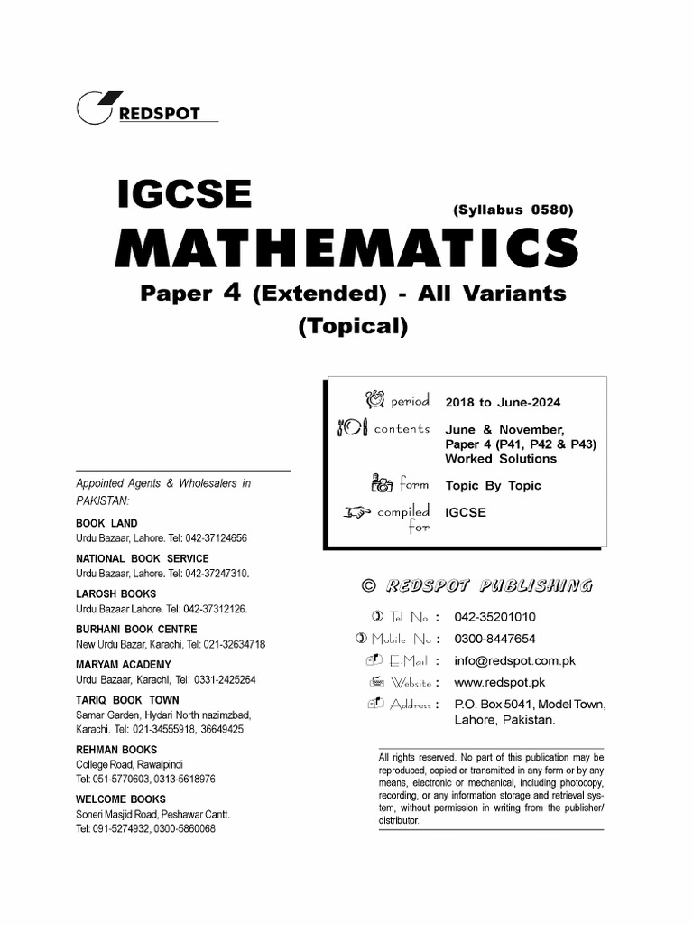 IGCSE Math P4 | PDF