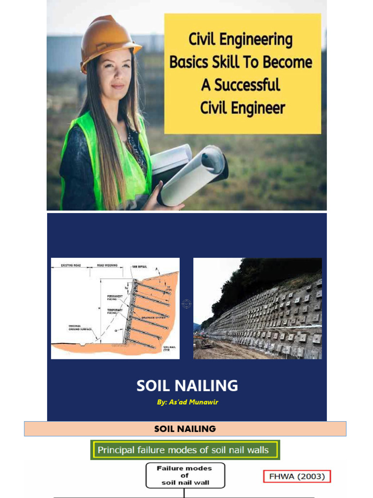 Kuliah 5. Soil Nailing 2 | PDF | Mechanical Engineering | Mechanics