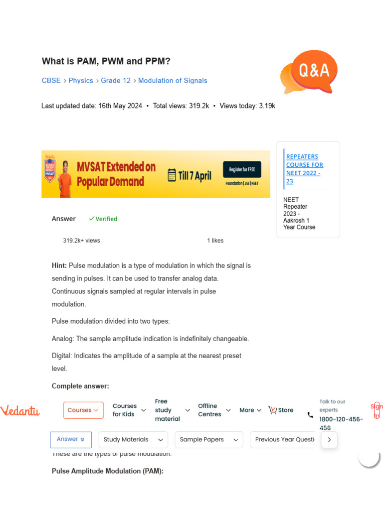 What is PAM, PWM and PPM_ | PDF | Modulation | Amplitude