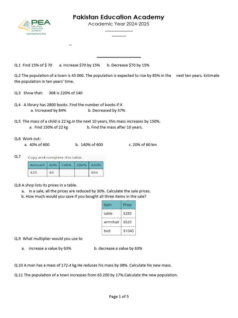Gr-7_MATHS TERM 3 STUDY PACK | PDF | Area | Length