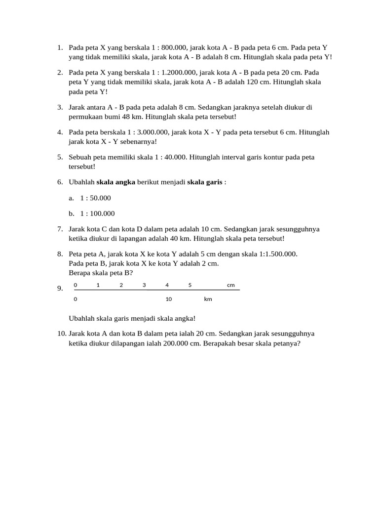 Latihan Soal Skala Peta | PDF