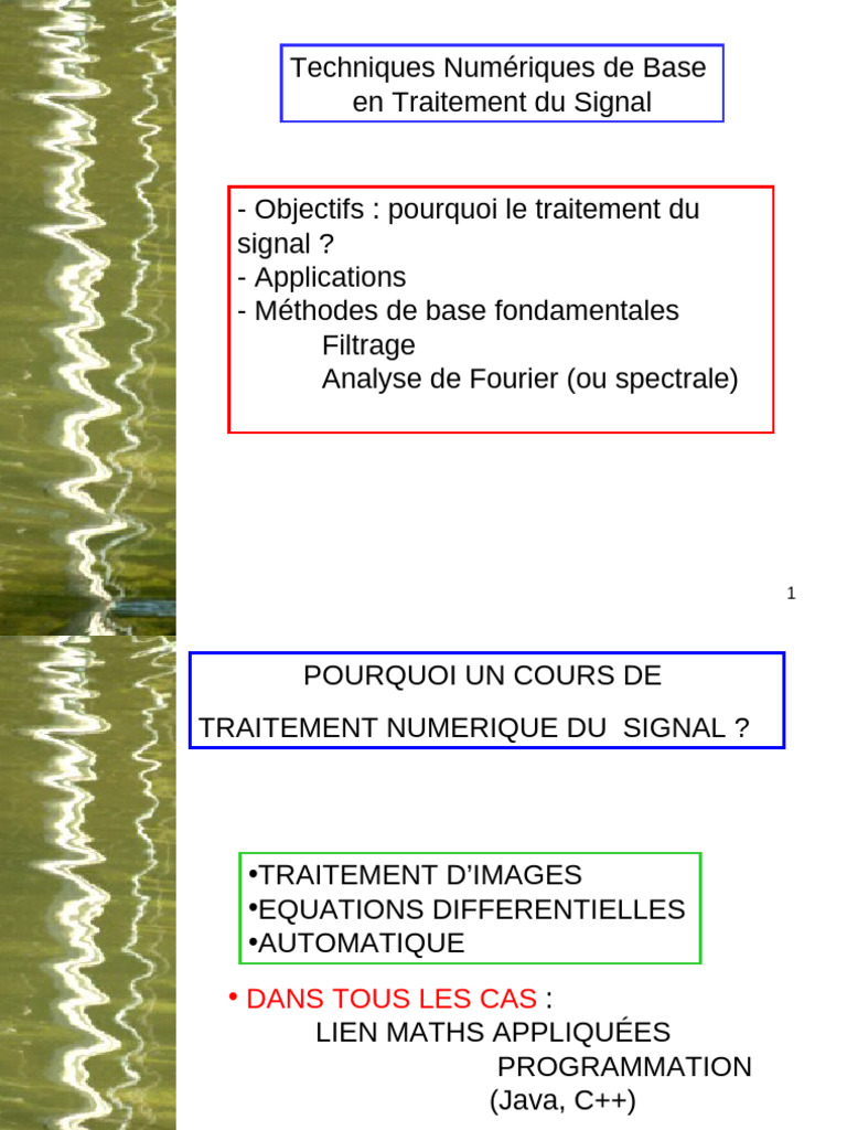 Introduction au Traitement Numérique du Signal | PDF | Filtre ...