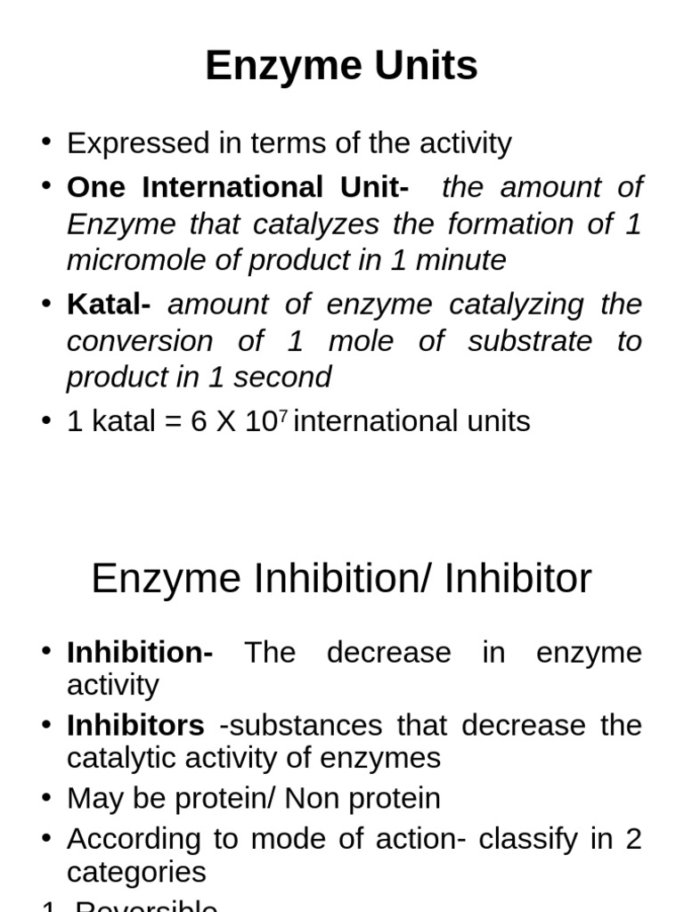 Unit - II Enzyme Units Inhibition | PDF | Enzyme Inhibitor | Enzyme