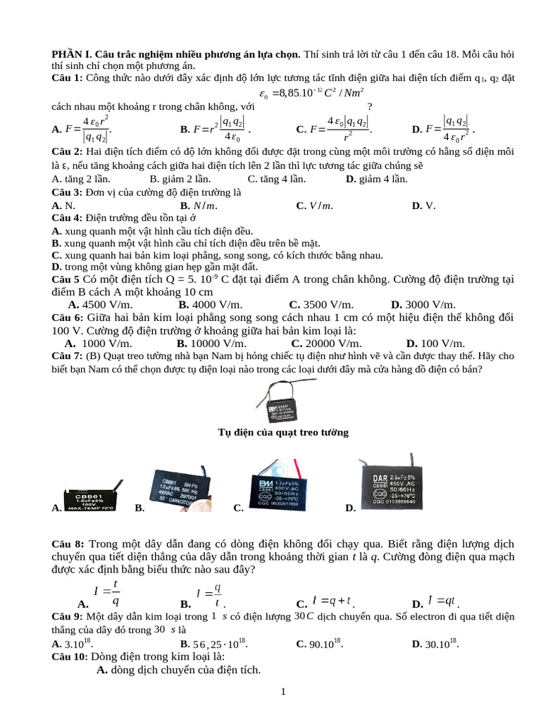 11-07 ĐỀ ly 11 gk2 | PDF