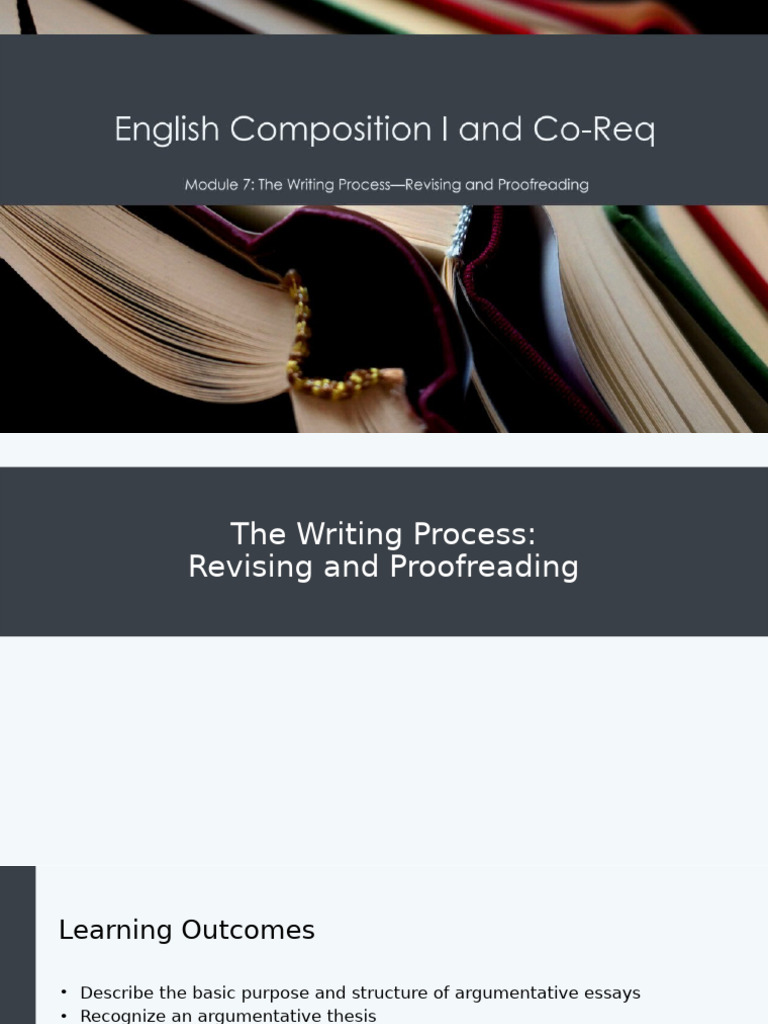 Comp_CoReq_Module_7_+RevisingandProofreading | PDF | Proofreading | Essays