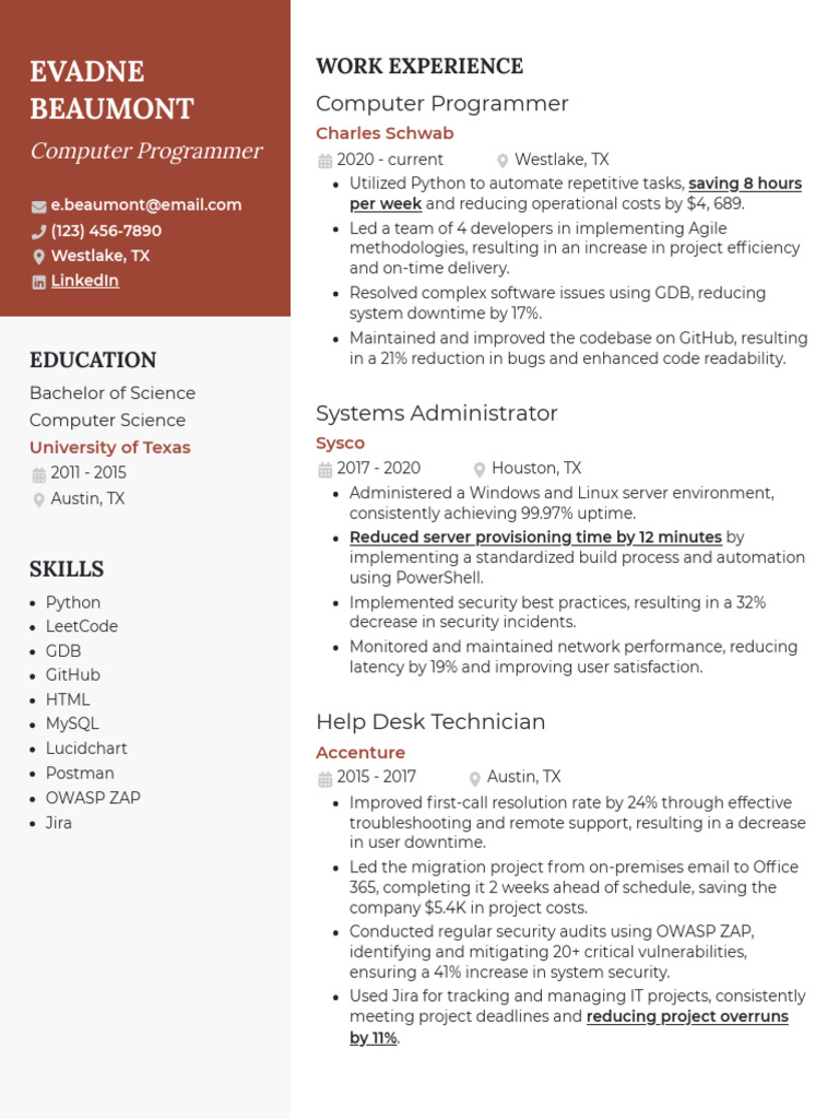 computer-programming-resume-example | PDF | Computer Programming | Computer Engineering