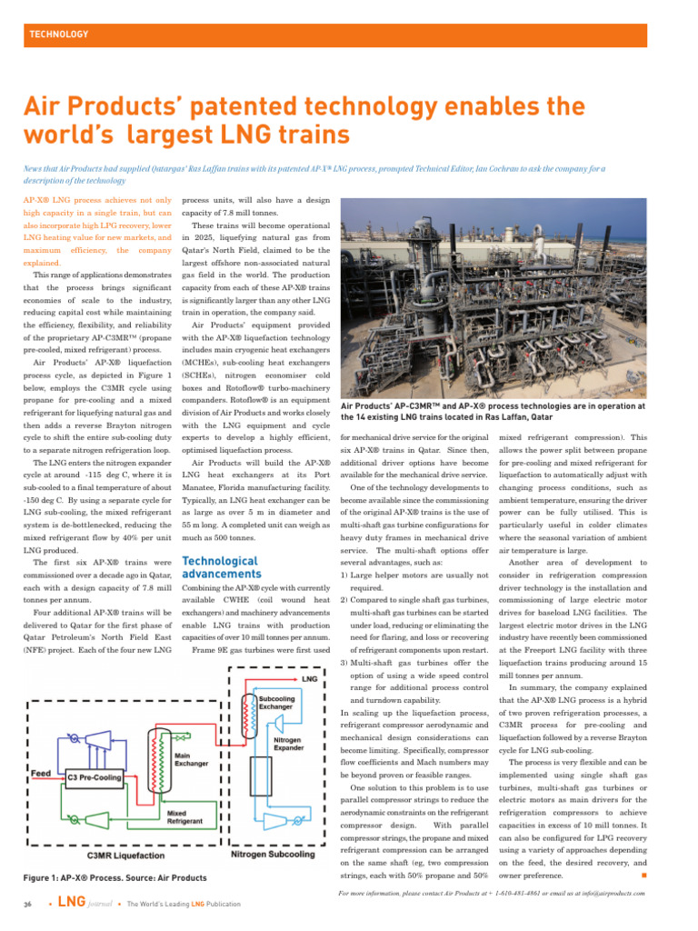 LNG Technology Enables Largest LNG Trains | PDF | Liquefied Natural Gas ...