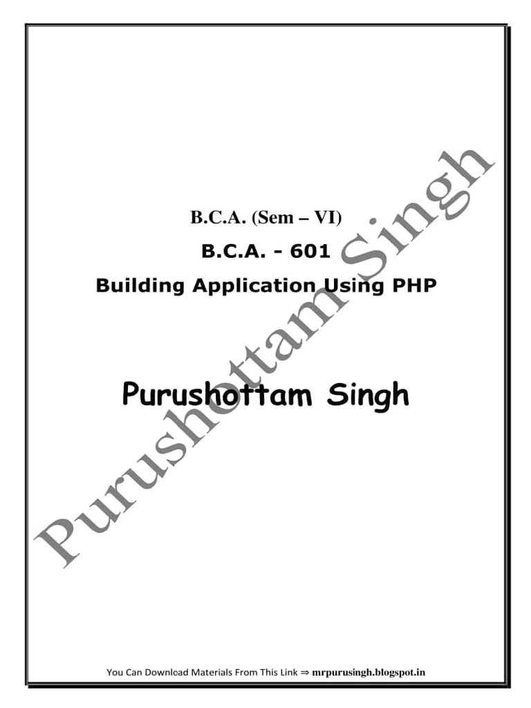 PHP Unit-2 | PDF