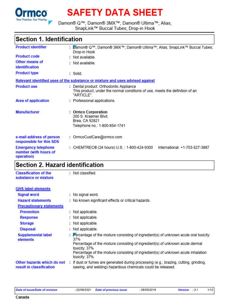 Damon® Q™ Damon® 3MX™ Alias SnapLink™ Buccal Tubes Drop-In Hook, Ultima ...