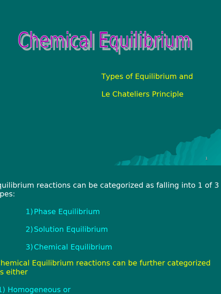 Chemical Equilibrium 2 | PDF | Chemical Equilibrium | Chemical Reactions