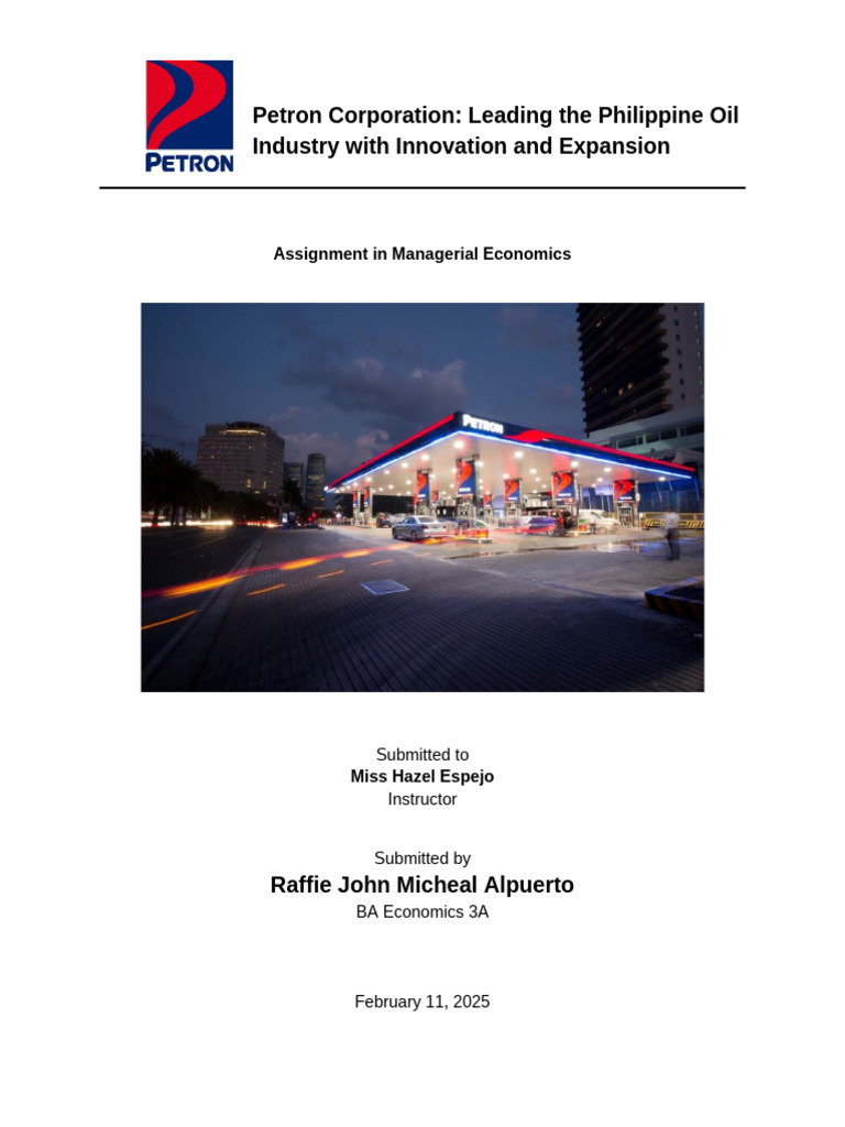 Petron Corporation _ Analysis (Managerial Economics) | PDF | Petroleum | Petroleum Industry