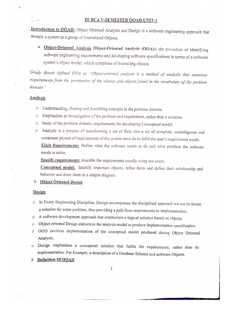 Iiibca Sem5 Ooad | PDF