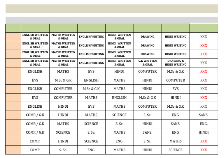 Mid Term Exam Schedule 2024-25 | PDF