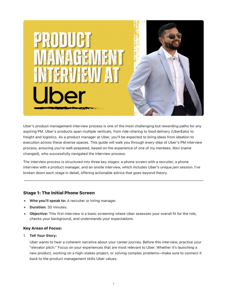 Uber PM Interview | PDF | Performance Indicator | Data Science