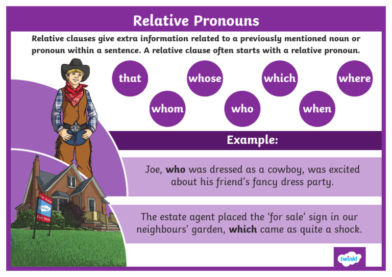 T e 1665999248 New Relative Pronouns Word Mat - Ver - 5 | PDF