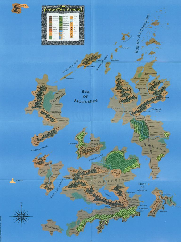 AD&D Faerun (Forgotten Realms) Adventure - The Moonshae Isles Map | PDF
