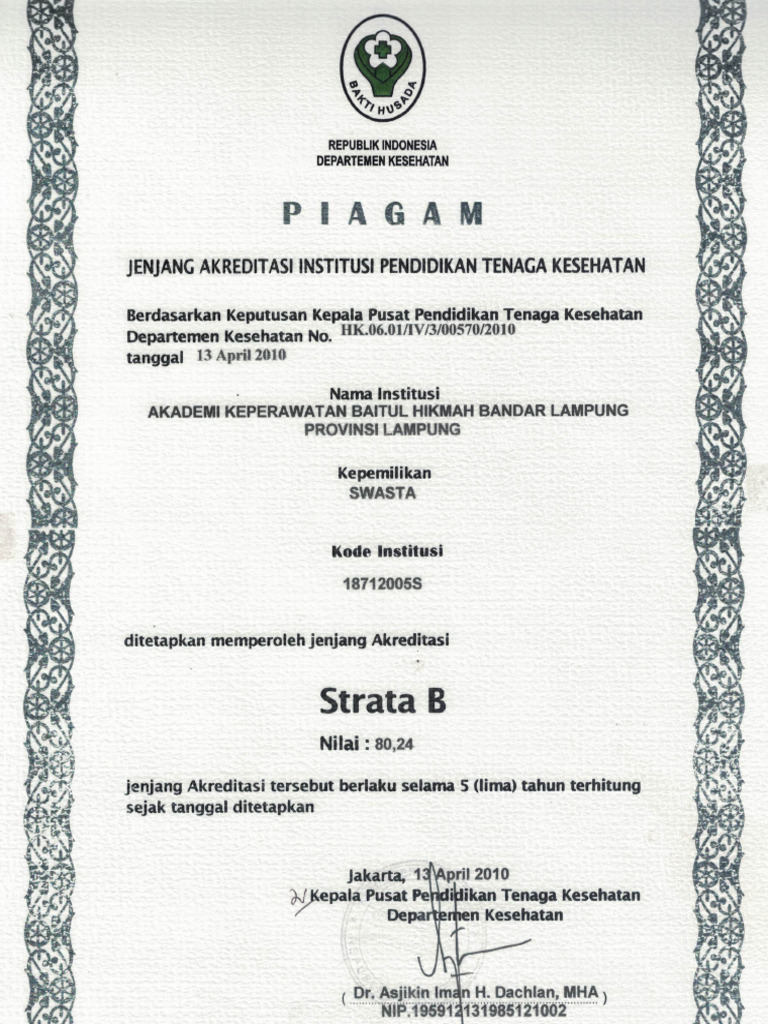 Sertf Akred Depkes - 2010 | PDF