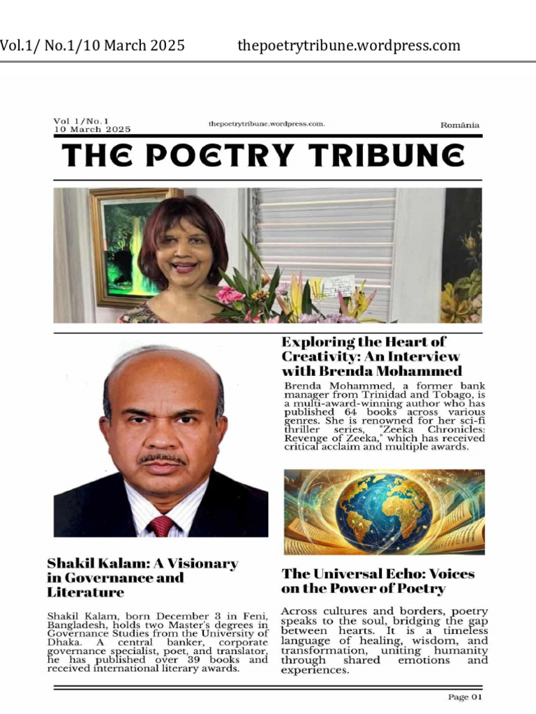 The Poetry Tribune (Newspaper) | PDF | Poetry | Monetary Policy