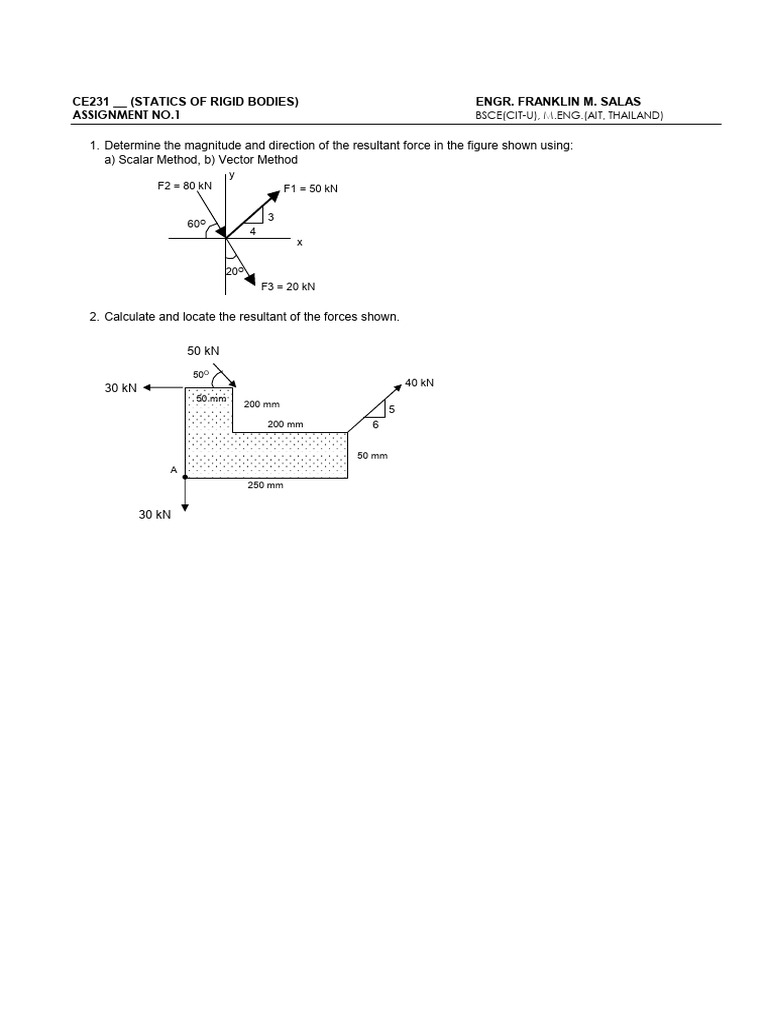 Statics Practice | PDF