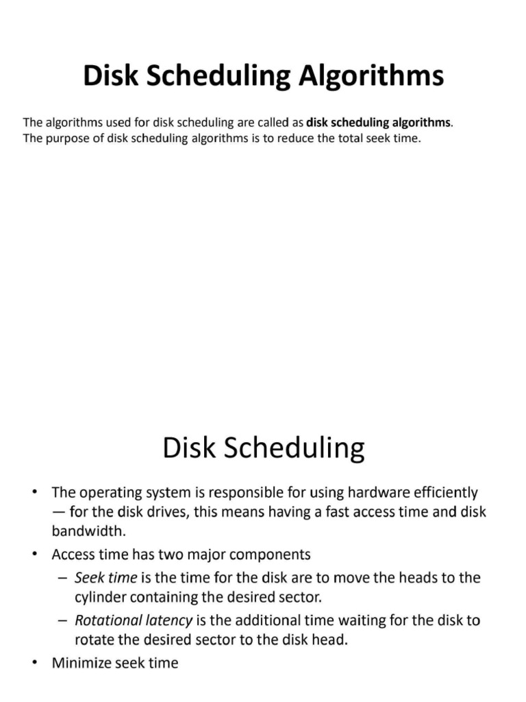 Unit 4 OS _ Disk Scheduling Algo | PDF