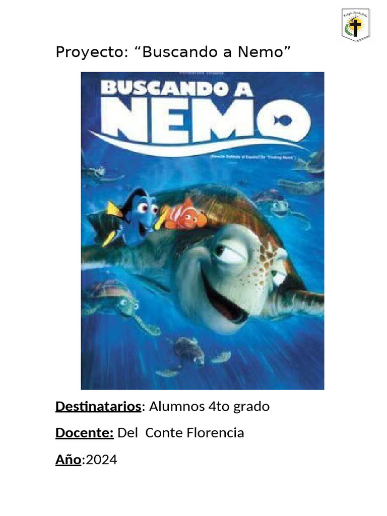 Proyecto Buscando A Nemo | PDF