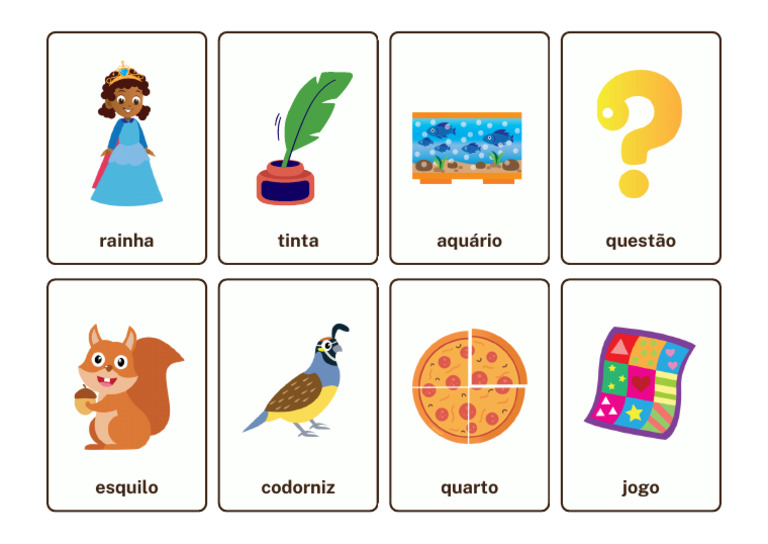 QU Digraph Flashcards in Colorful Illustrative Style | PDF