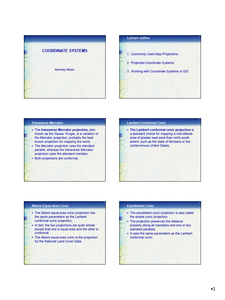 LECTURE - 4 - COORDINATE SYSTEM (Compatibility Mode) | PDF | Navigation | Cartography