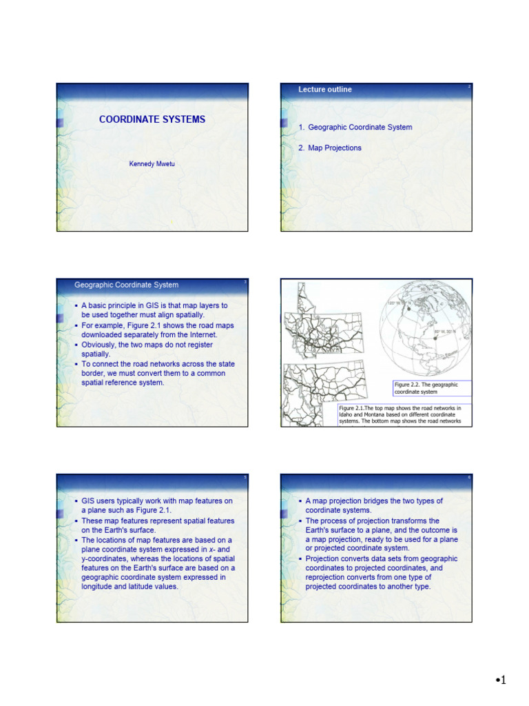 LECTURE - 3 - COORDINATE SYSTEM (Compatibility Mode) | PDF | Latitude | Longitude