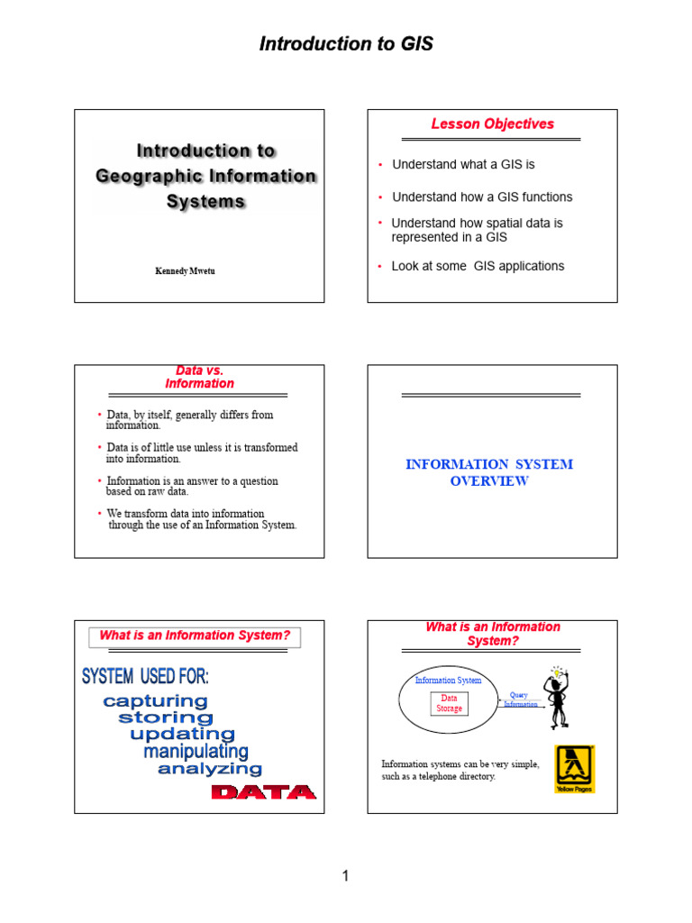 LECTURE - 1 - B - GIS Introduction (Compatibility Mode) | PDF | Geographic Information System ...