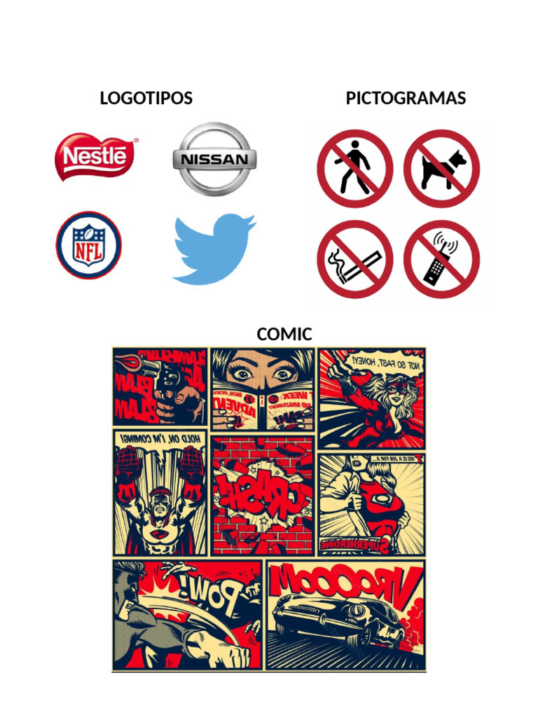 Logotipos, Pictogramas, Comic | PDF