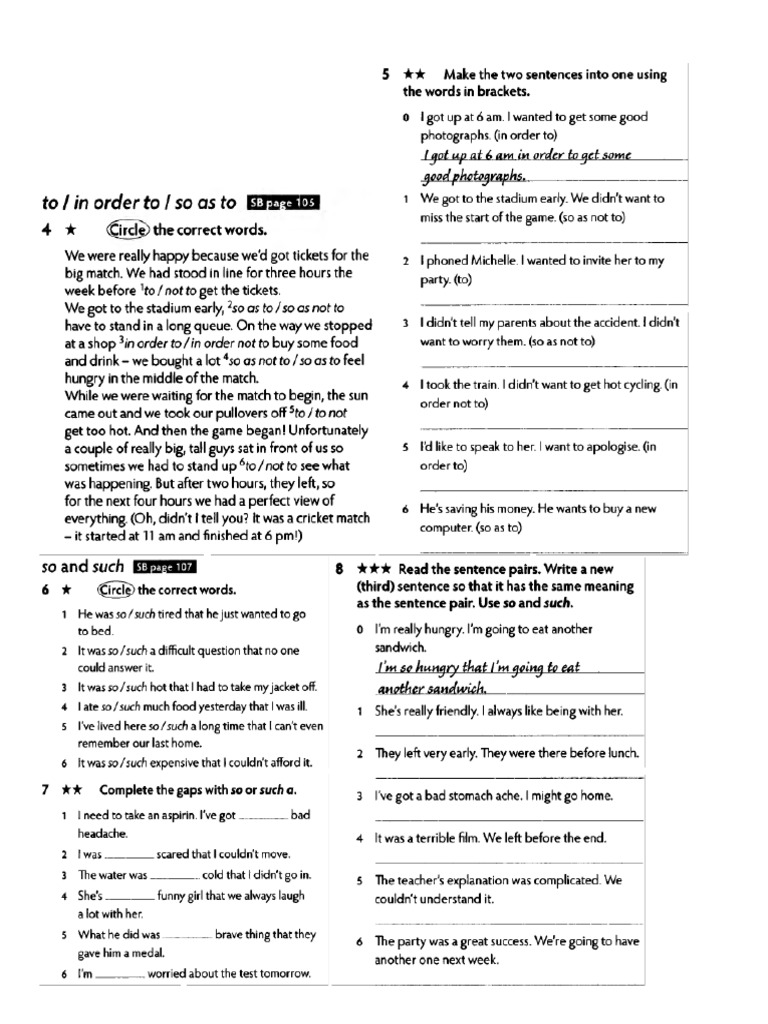 Expressing Purpose + So and Such | PDF