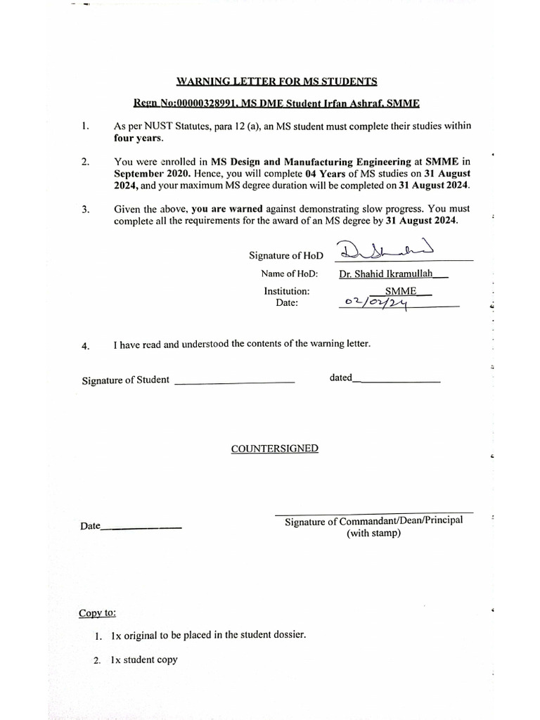 Warning Letter_MS DME 2020_Irfan | PDF