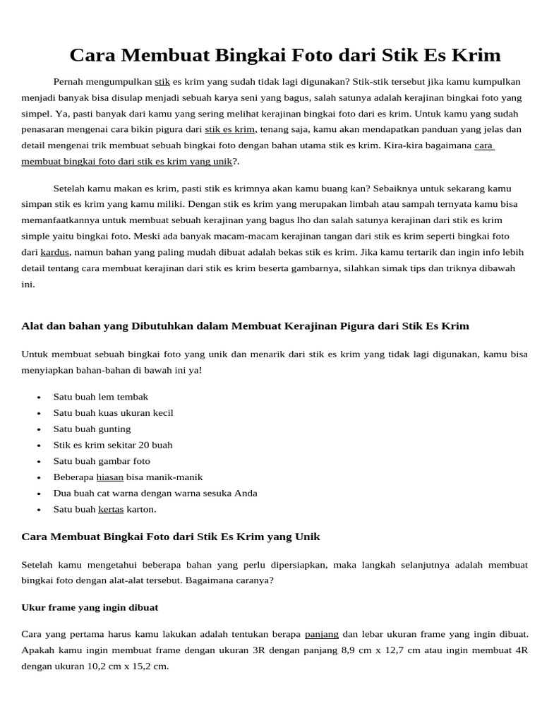 Deskripsi Bingkai Foto | PDF