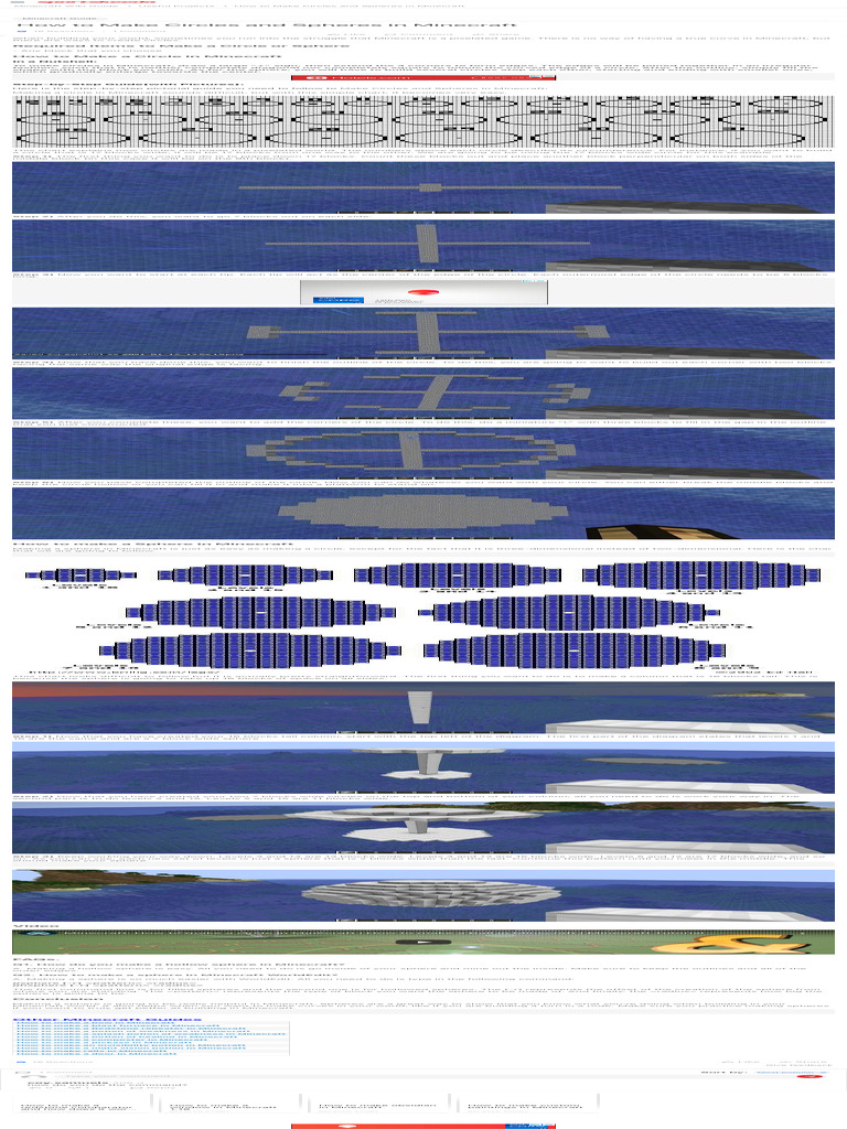 How to Make Circles and Spheres in Minecraft Mat… 2 | PDF | Sphere