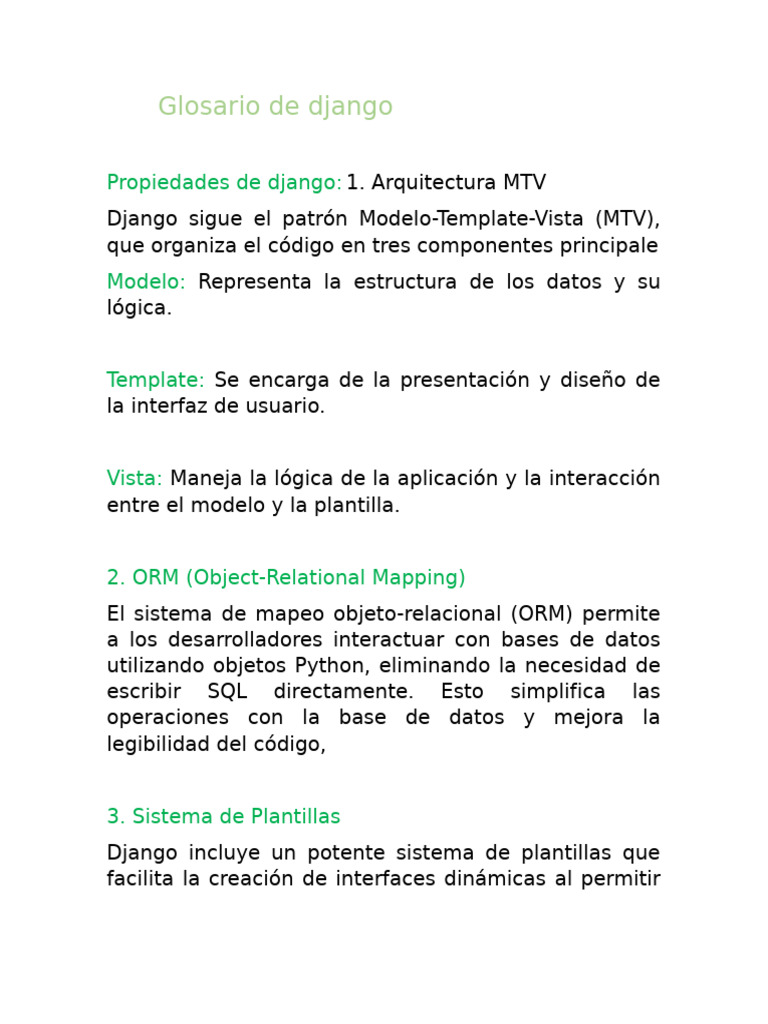 Glosario de Django | PDF | Objeto (informática) | Python (lenguaje de ...