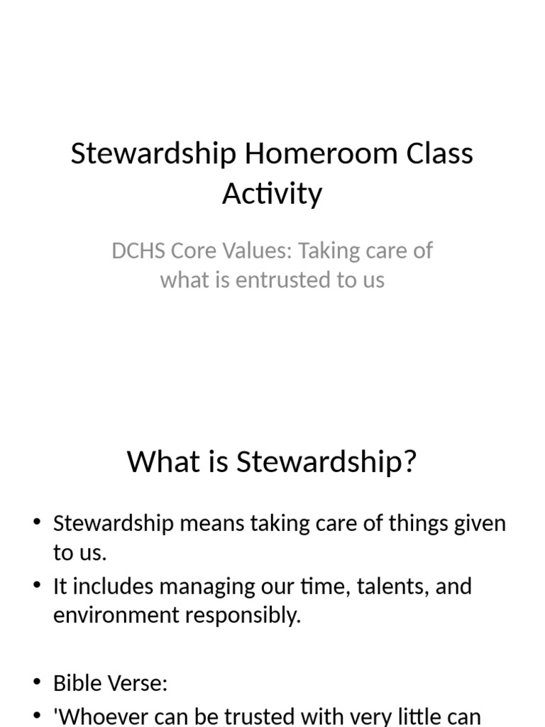 Stewardship Presentation Updated | PDF