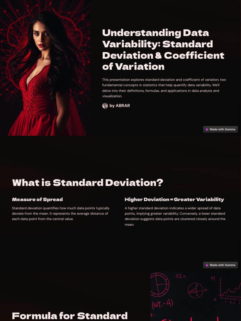 Understanding Data Variability Standard Deviation and Coefficient of Variation | PDF ...