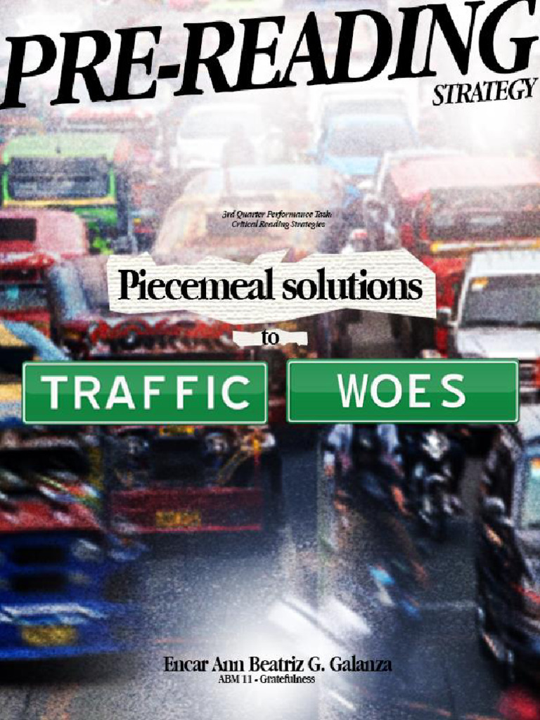 3rd Quarter Performance Task Critical Reading Strategies | PDF | Traffic