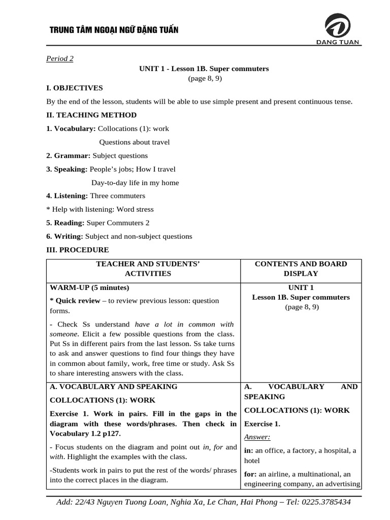 1B | PDF | Vocabulary | Stress (Linguistics)