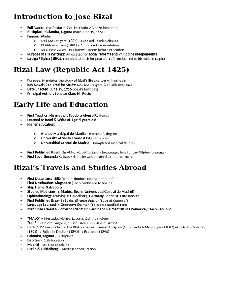 Introduction to Jose Rizal | PDF