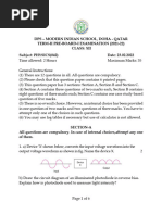 Grade 10 Physical Sciences Test Paper | PDF | Waves | Electromagnetic ...