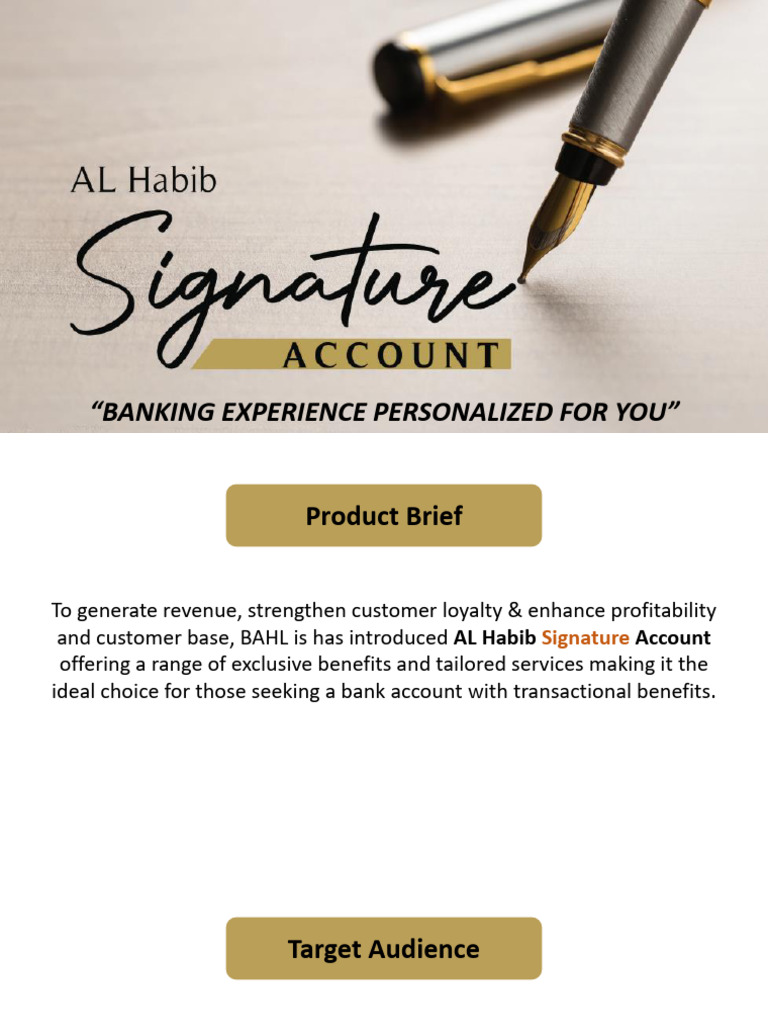 AL Habib Signature Account | PDF | Banks | Cheque