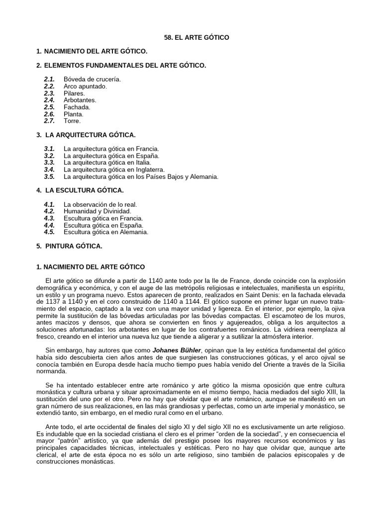 Elementos del Arte Gótico: Arquitectura y Escultura | PDF ...