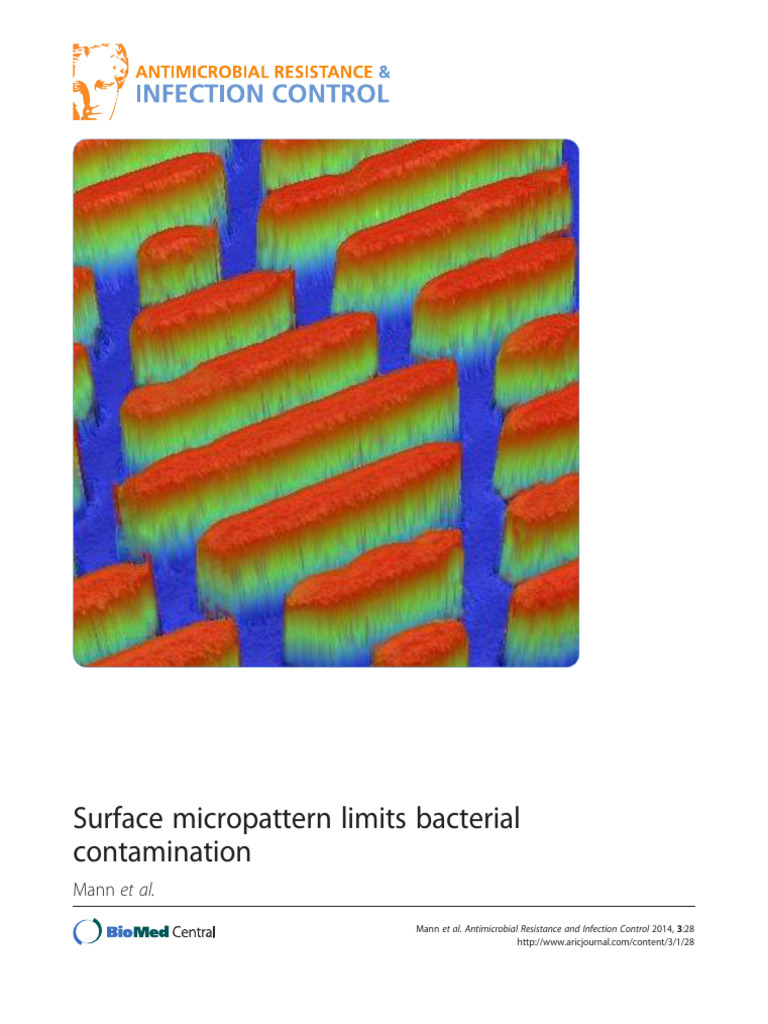 Surface Micropattern Limits Bacterial Contamination Mann 2014 | PDF ...