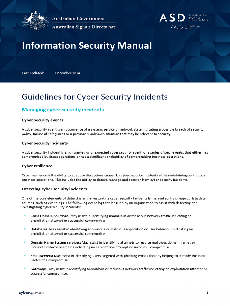 Cyber Security Incident Management Guide | PDF | Security | Computer Security