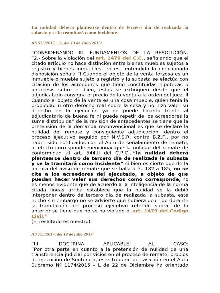 Impugnacion de Remate Roger | PDF | Ley procesal | Demanda judicial