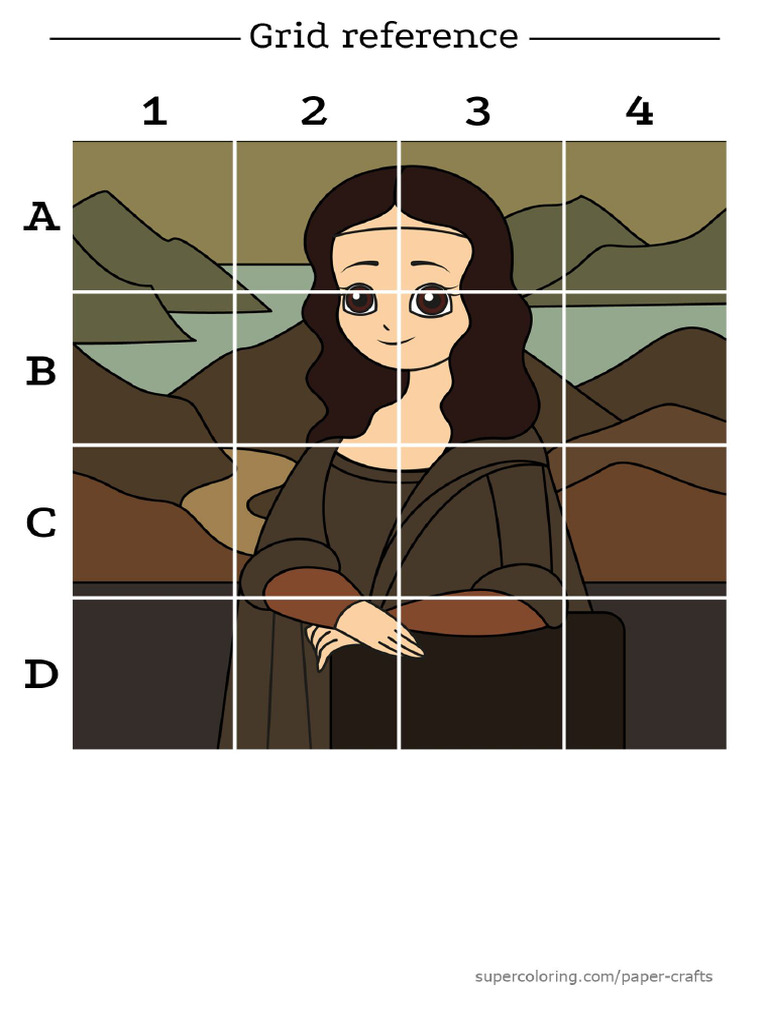 giant-coloring-poster-cartoon-mona-lisa-paper-crafts | PDF