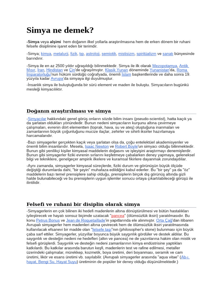 Simya ne demek | PDF